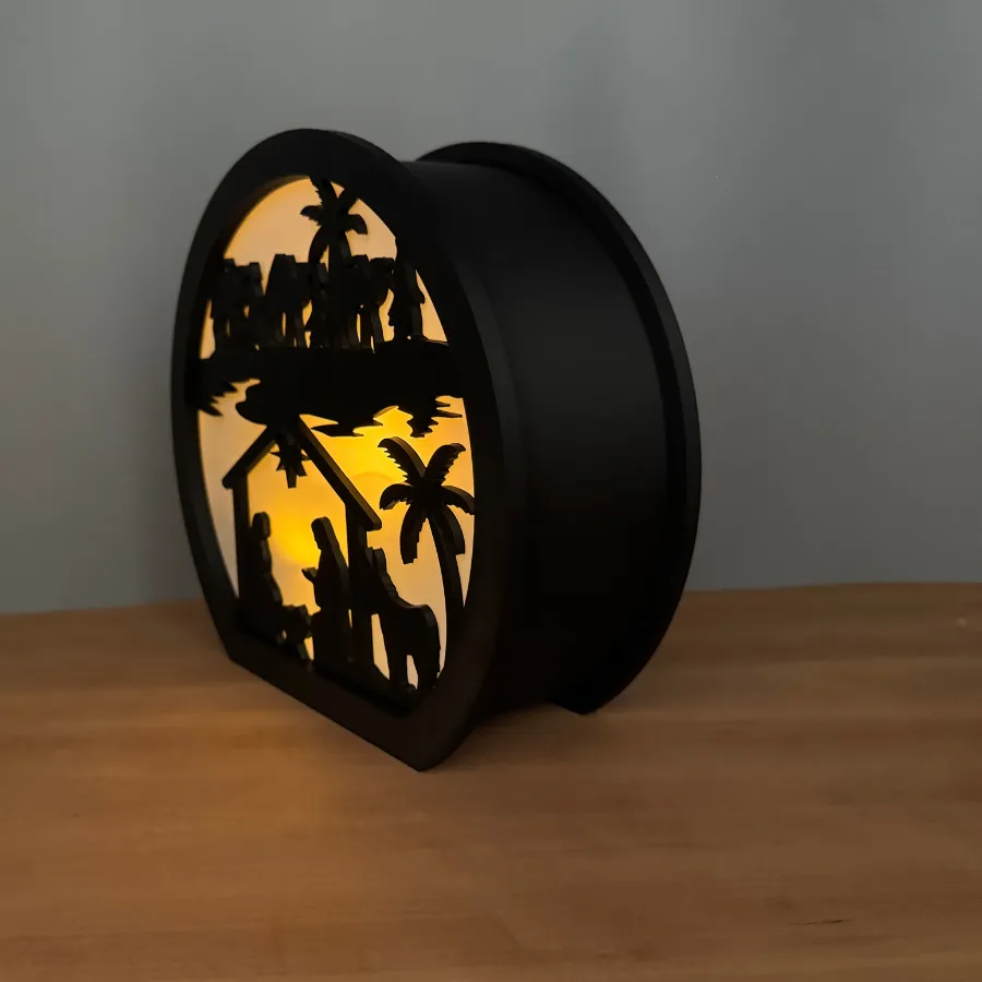 Christmas Nativity Tea Light Holder Candle Holder - Free 3D Print Model ...