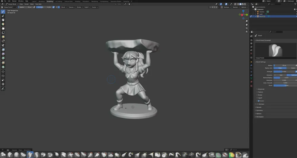 Anime Girl – GPU Support Stand – Statue - Free 3D Print Model - MakerWorld