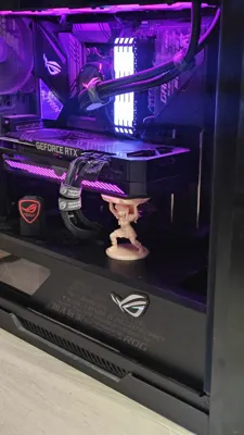 Anime Girl – GPU Support Stand – Statue - Free 3D Print Model - MakerWorld