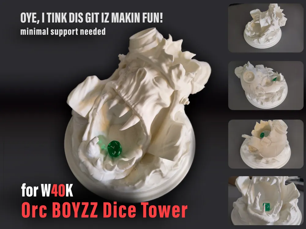 Warhammer 40k Ork Boyz Dice Tower by driverArt - MakerWorld