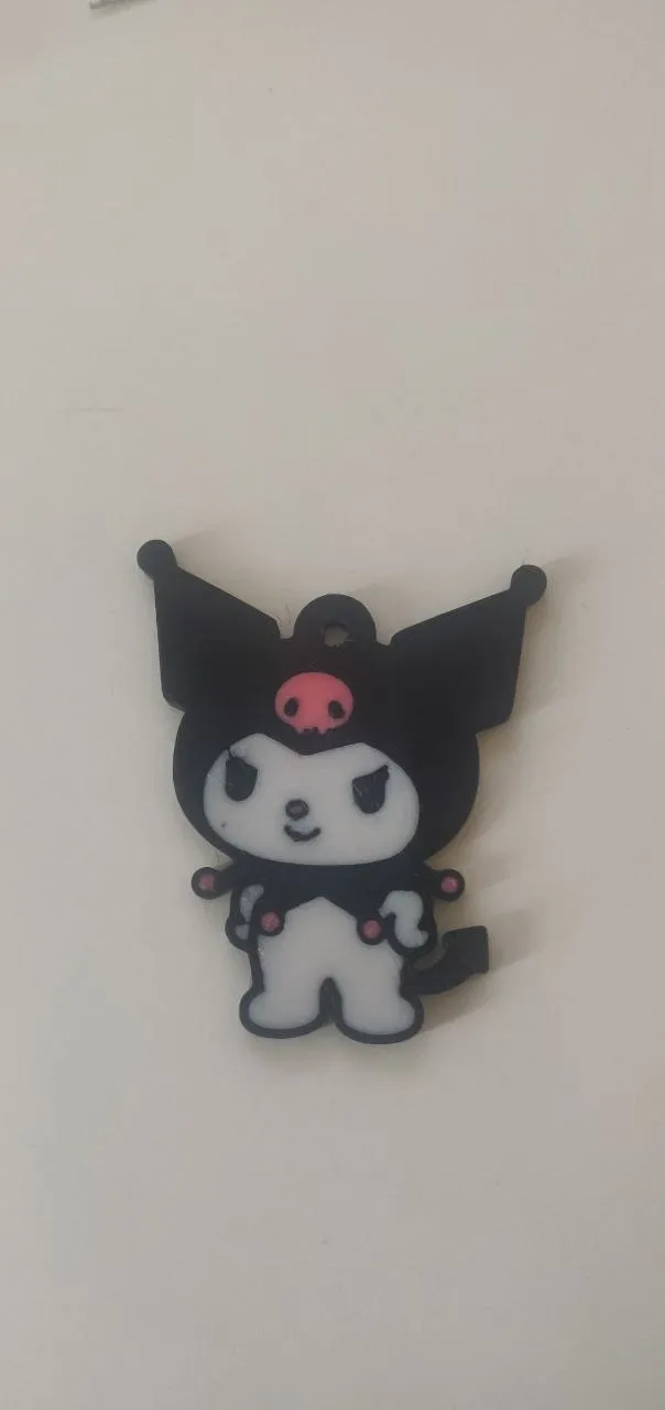 Kuromi keychain with washer - Free 3D Print Model - MakerWorld