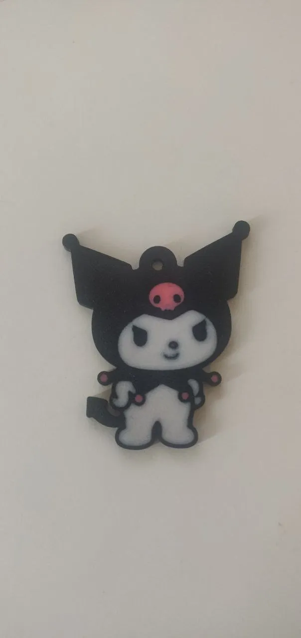 Kuromi keychain with washer - Free 3D Print Model - MakerWorld