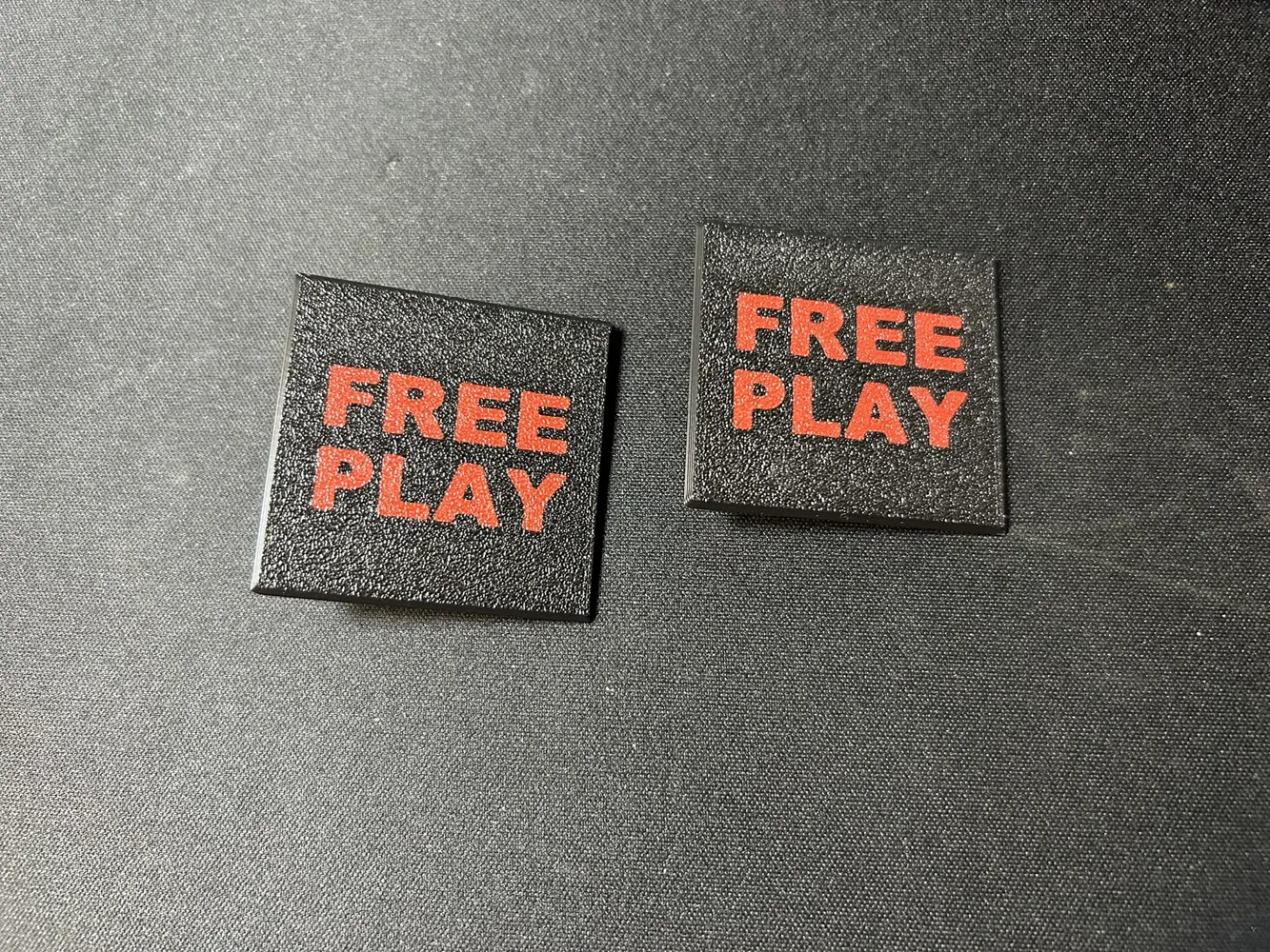 Arcade Coin Door "Free Play" Coin Slot Cover - Free 3D Print Model ...
