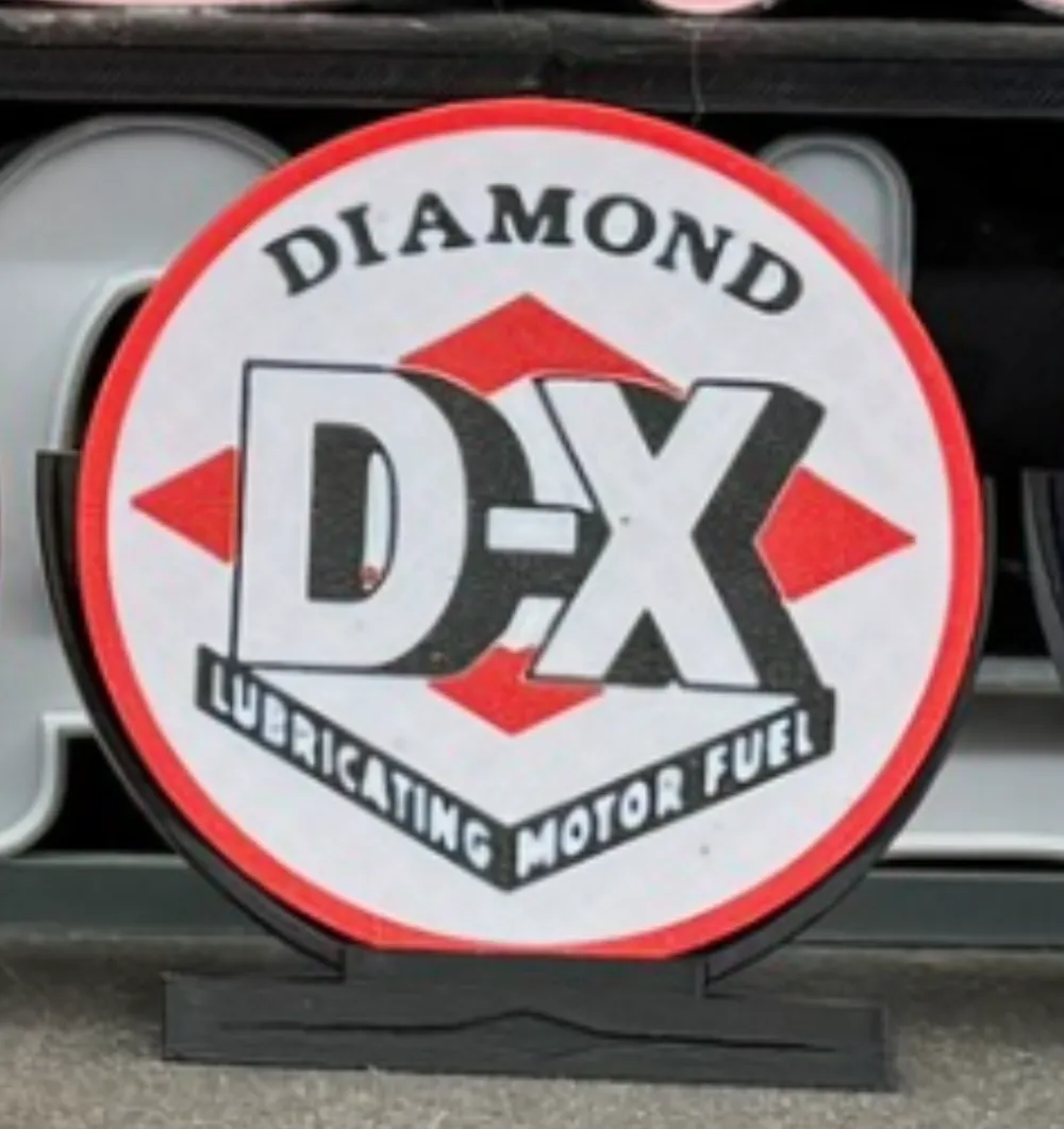 Diamond DX Gas Sign Coaster by rsnider2 - MakerWorld