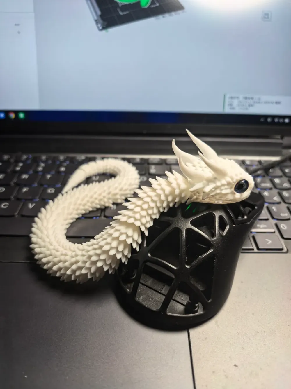 Four-Horned Xuan Snake -- One-Piece Articulated Print - Year of the ...