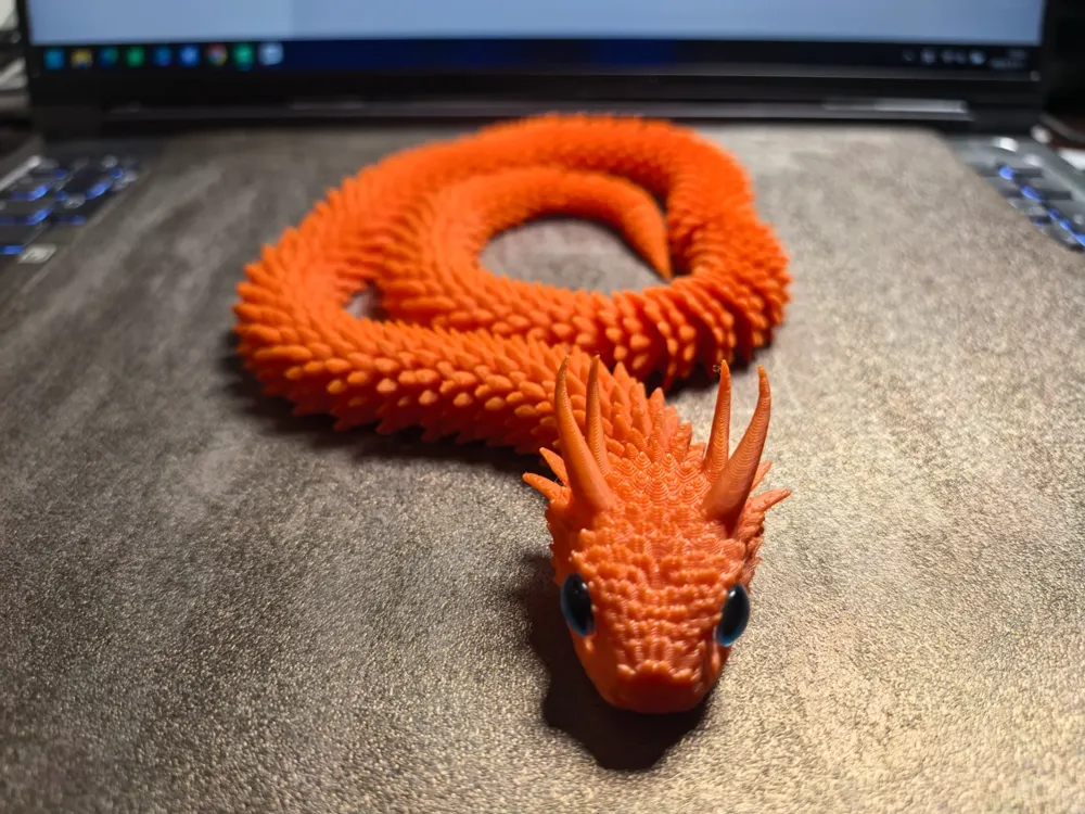 Four-Horned Xuan Snake -- One-Piece Articulated Print - Year of the ...