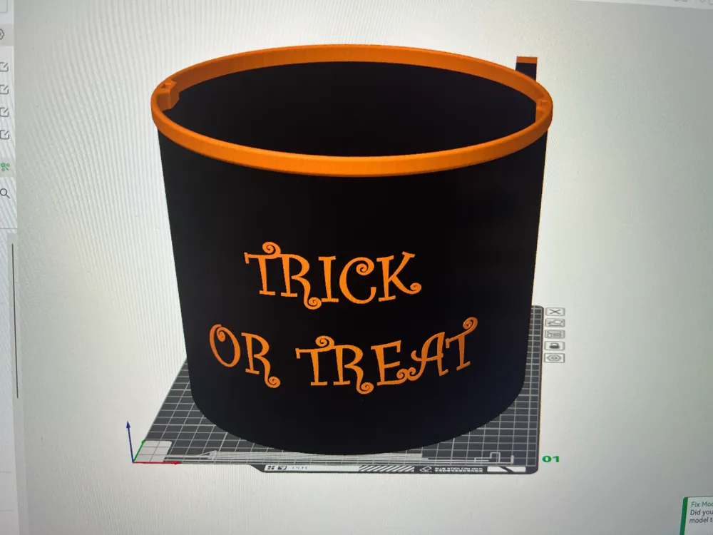 Halloween Candy Bucket by MKCAMCMakerWorld: Download Free 3D Models