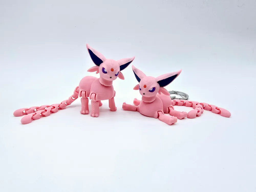 Flexi Espeon Pocket Pet Keychain by FilliFuu MakerWorld: Download Free ...