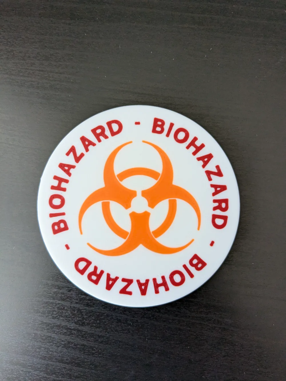 Biohazard coaster - thin text Remixed by mab776 - MakerWorld