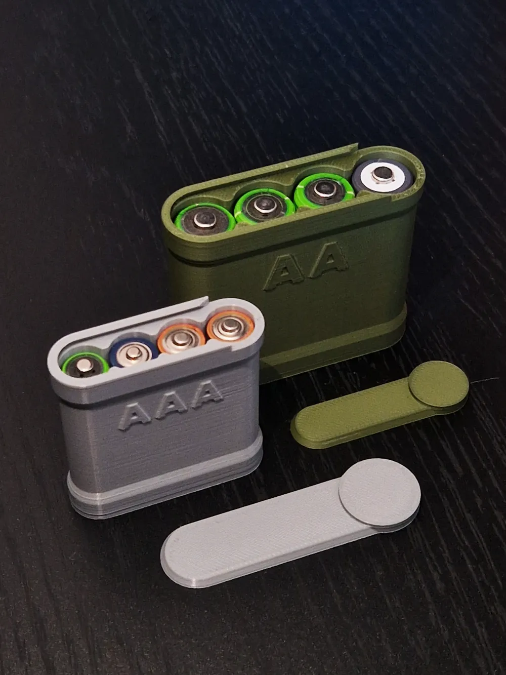 AA/AAA/18650 - Battery Case (Sliding Lid Box) - Free 3D Print Model ...