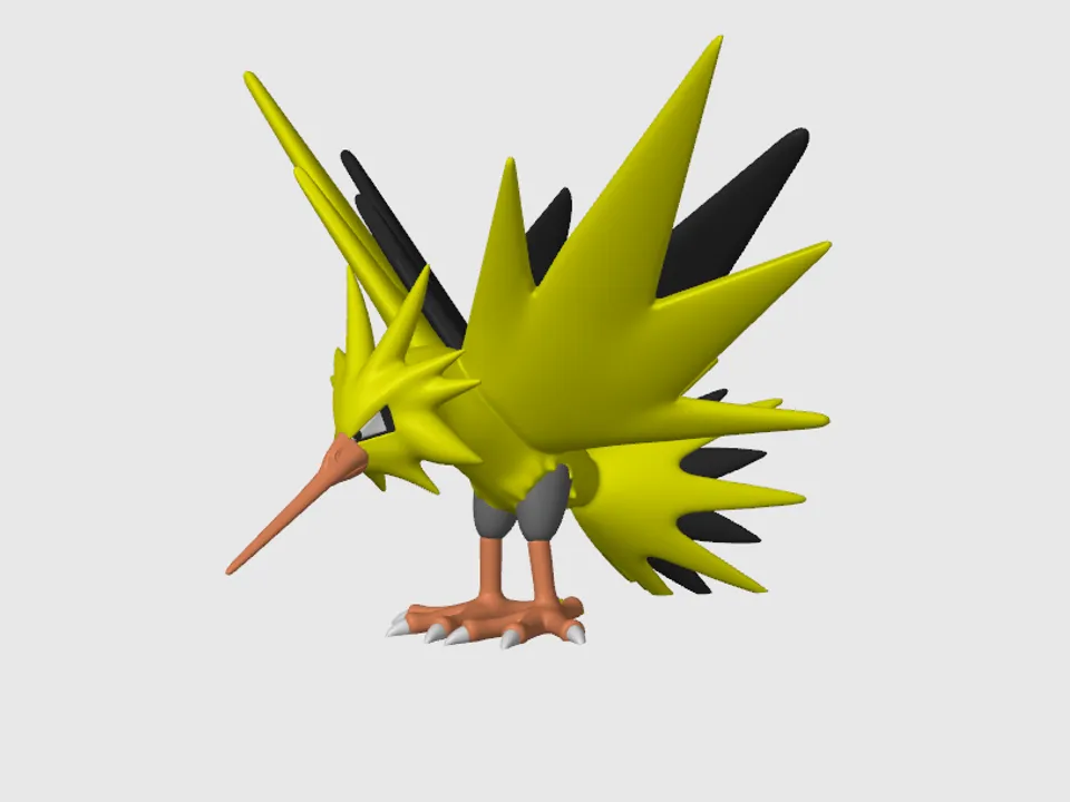 Zapdos Multicolor - Free 3D Print Model - MakerWorld