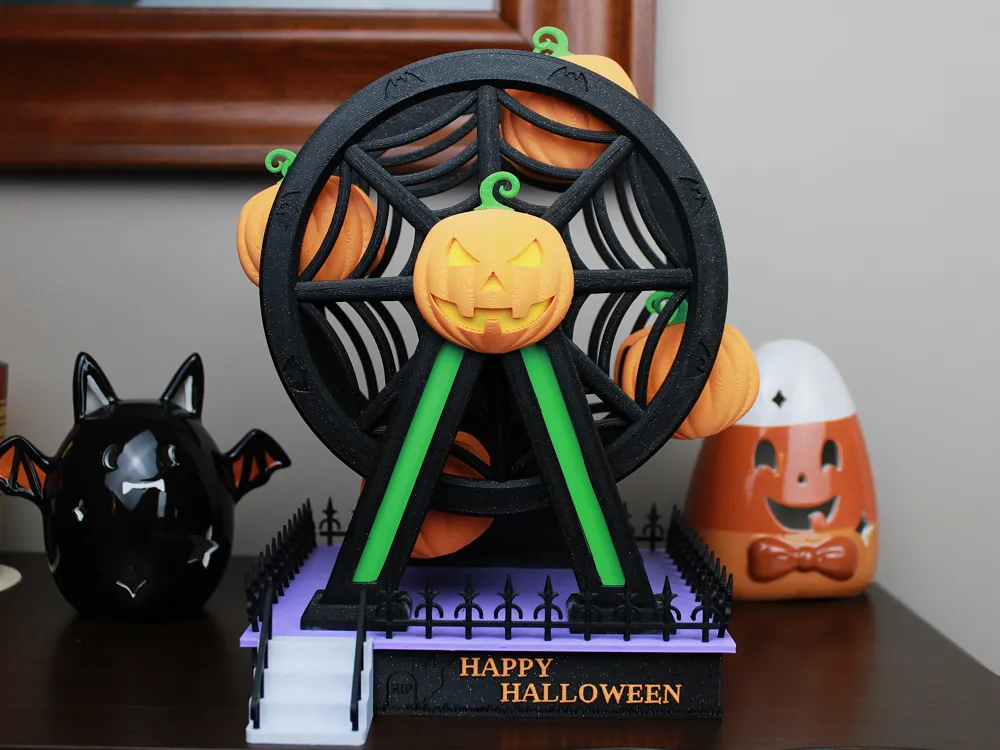 Spooktacular Ferris Wheel (motorized) - Free 3D Print Model - MakerWorld