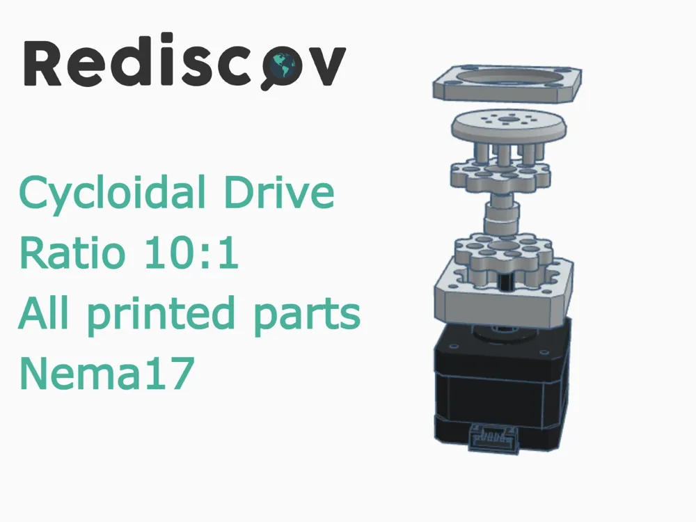 Semplice riduttore cicloidale Nema 17 completamente in plastica ...