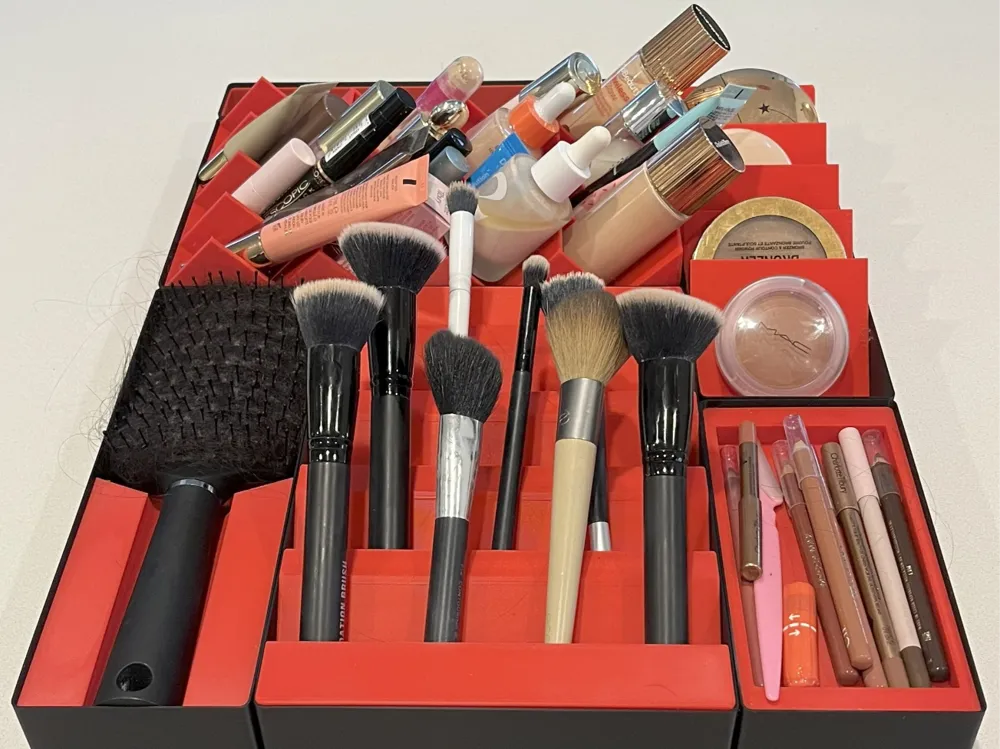 Makeup Drawer Organisers (Optional Gridfinity) - Free 3D Print Model ...