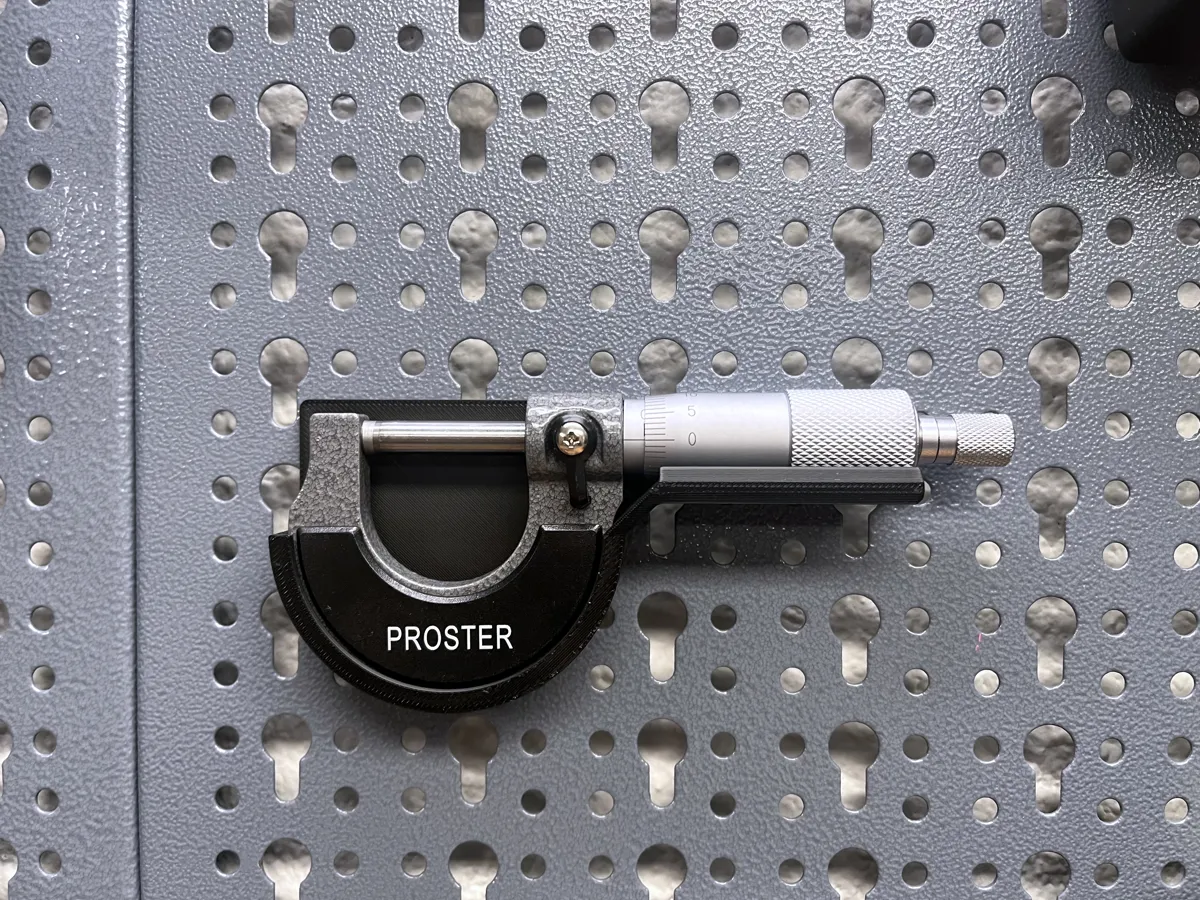 Generic micrometer holder for Kupper pegboard - Free 3D Print Model ...