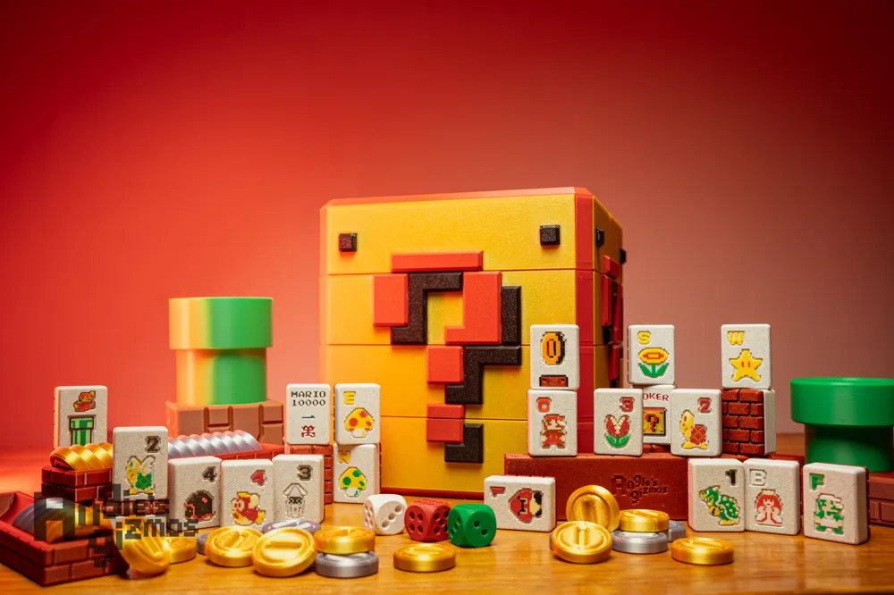 Mahjong Mario 8-bit (Ensemble Complet) - Modèle d'Impression 3D Gratuit ...