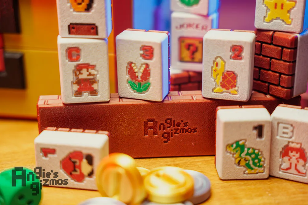 8-bit Mario Mahjong (Complete Set) - Free 3D Print Model - MakerWorld