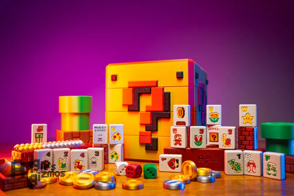 8-bit Mario Mahjong (Complete Set) - Free 3D Print Model - MakerWorld