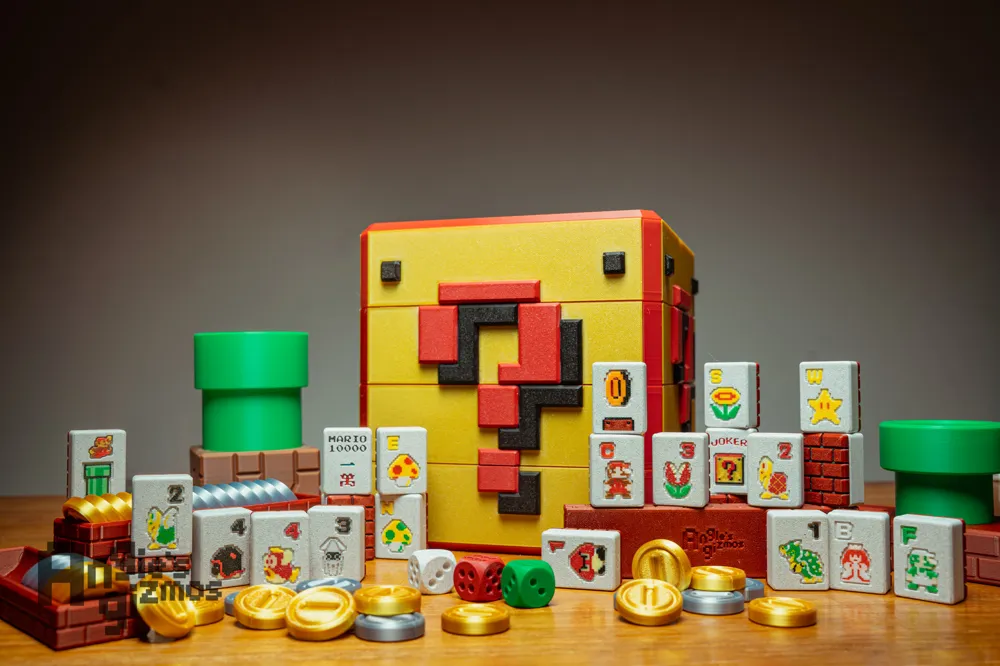 8-bit Mario Mahjong (Complete Set) - Free 3D Print Model - MakerWorld