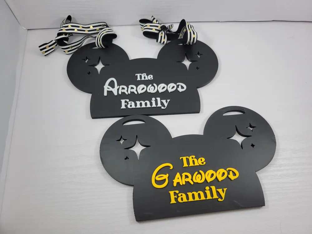 Mouse Ears Stroller Tag for Identification - Free 3D Print Model ...