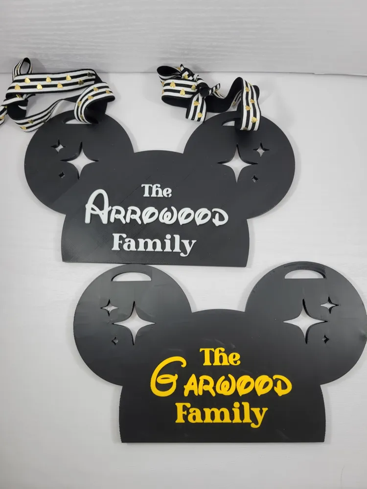 Mouse Ears Stroller Tag for Identification - Free 3D Print Model ...