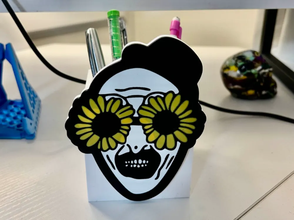 Terrifier Pencil Desk Organizer - Free 3D Print Model - MakerWorld