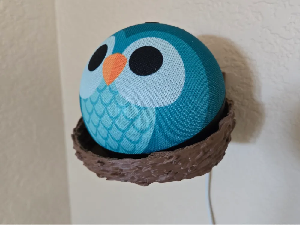 Wall mounted echo dot owl nest - Free 3D Print Model - MakerWorld