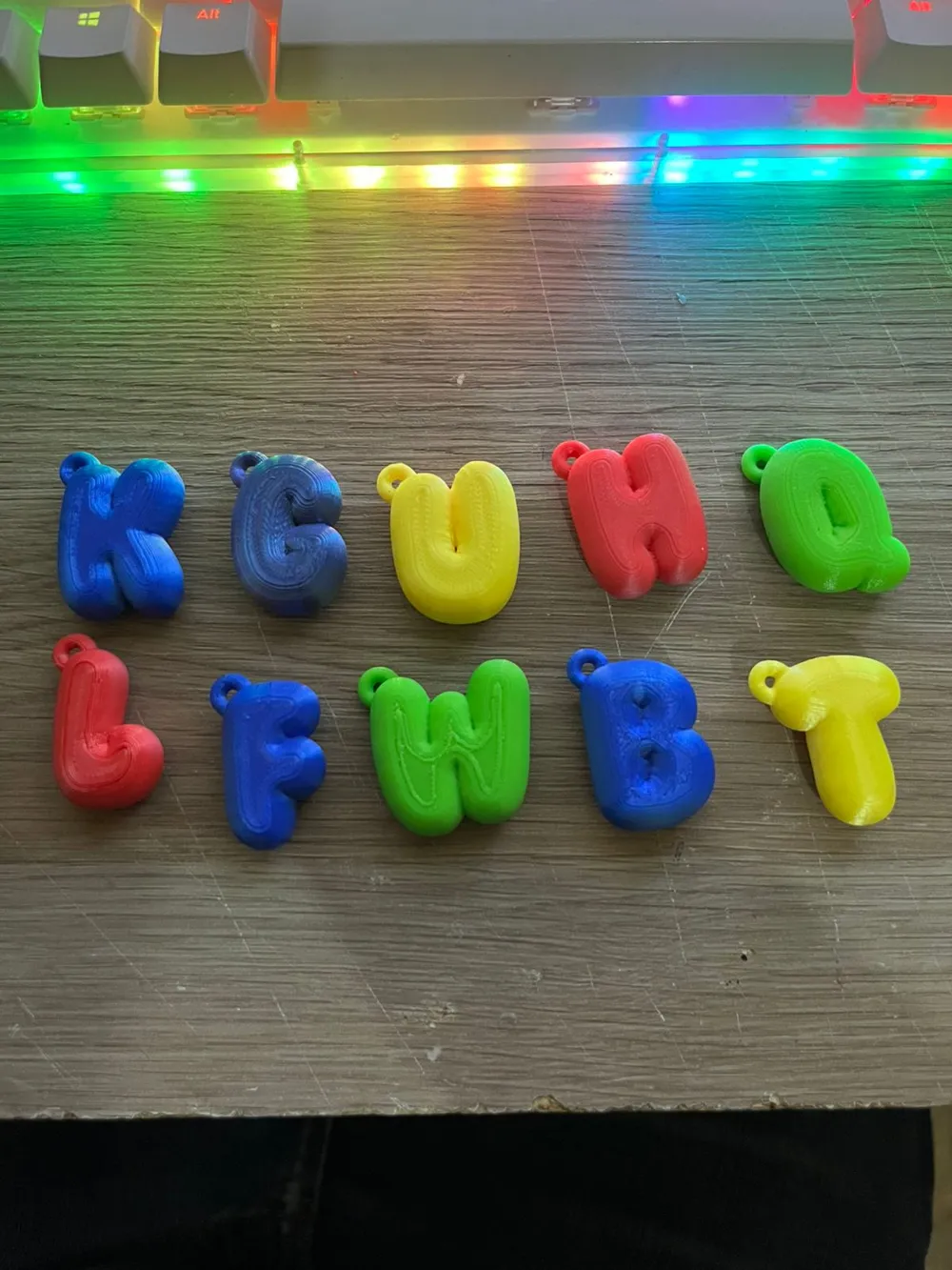 balloon letter keychain - Free 3D Print Model - MakerWorld
