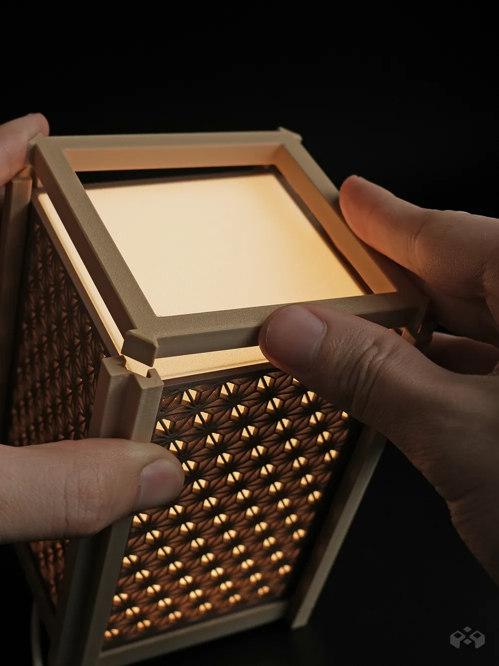 Japanese Shoji Lamp - Kumiko / LED KIT 001 - Free 3D Print Model ...