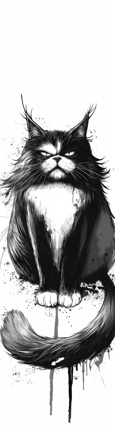 Grumpy Fat Cat Bookmark by Titorez - MakerWorld