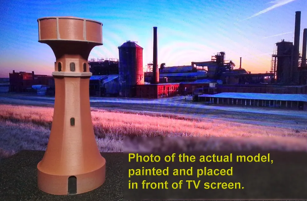 Water Tower scale HO / OO (Upper part) - Free 3D Print Model - MakerWorld
