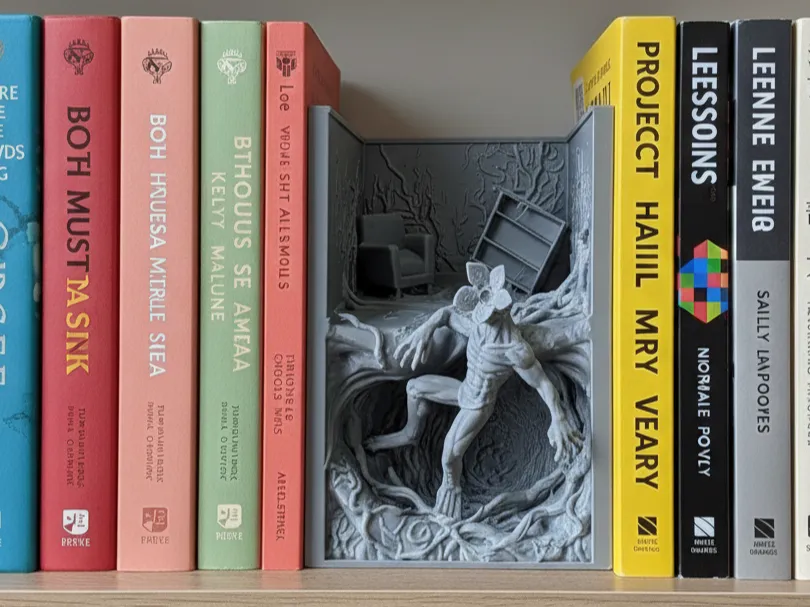 Upside Down Book Nook - Free 3D Print Model - MakerWorld