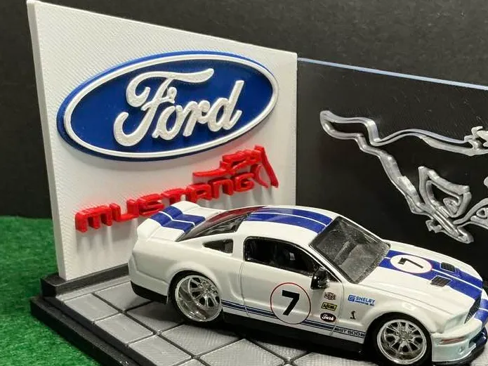 Mustang 1/64 display stand - Free 3D Print Model - MakerWorld