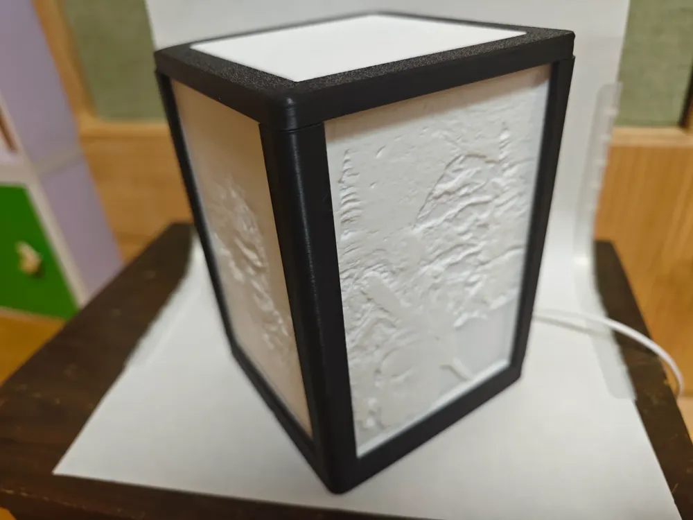 Black Myth Wukong lithophane light box (Bambu Lab LED Night Light 001 ...
