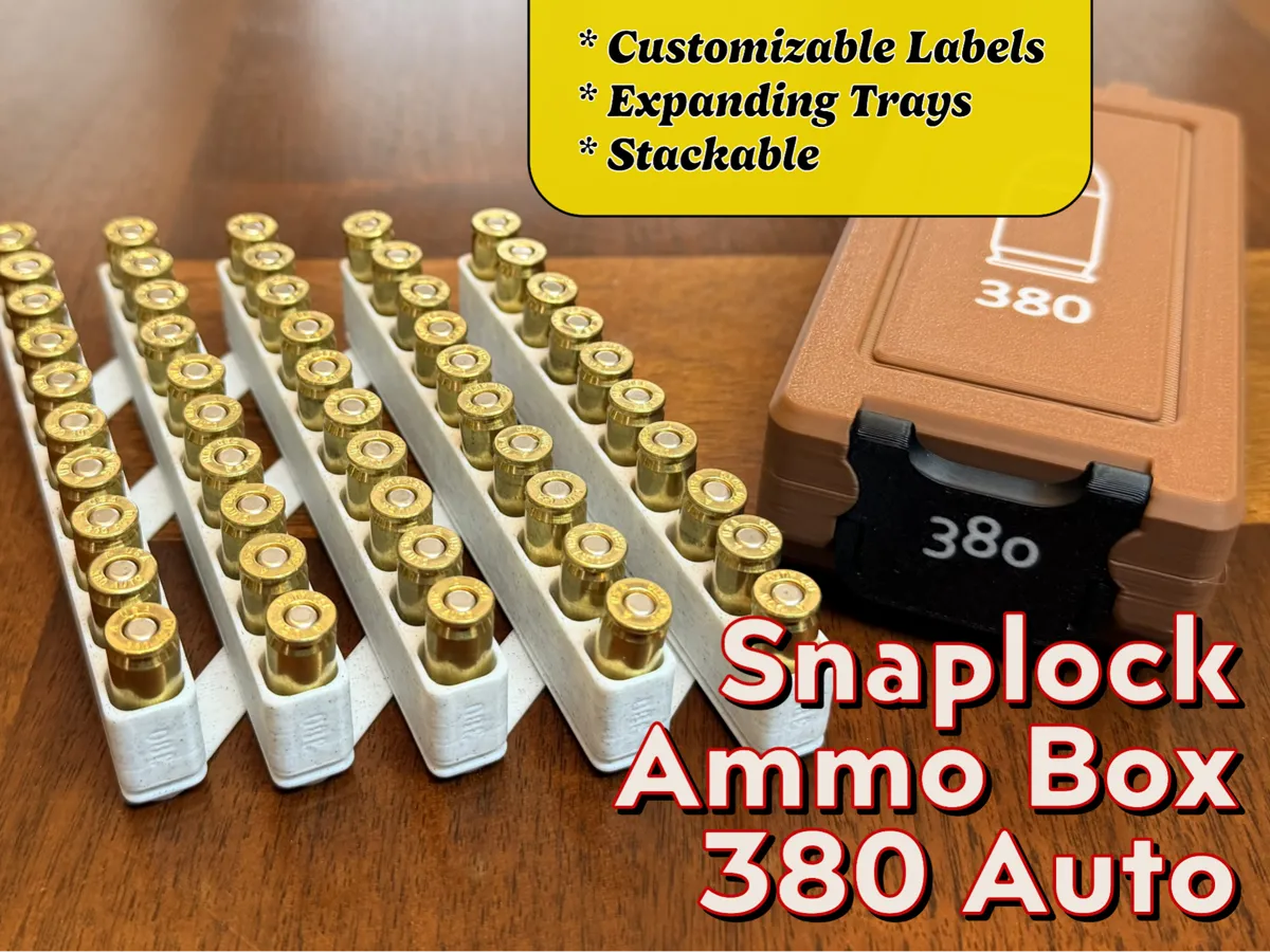 Snaplock 380 Auto Ammo Box + Expanding Tray - Free 3D Print Model ...
