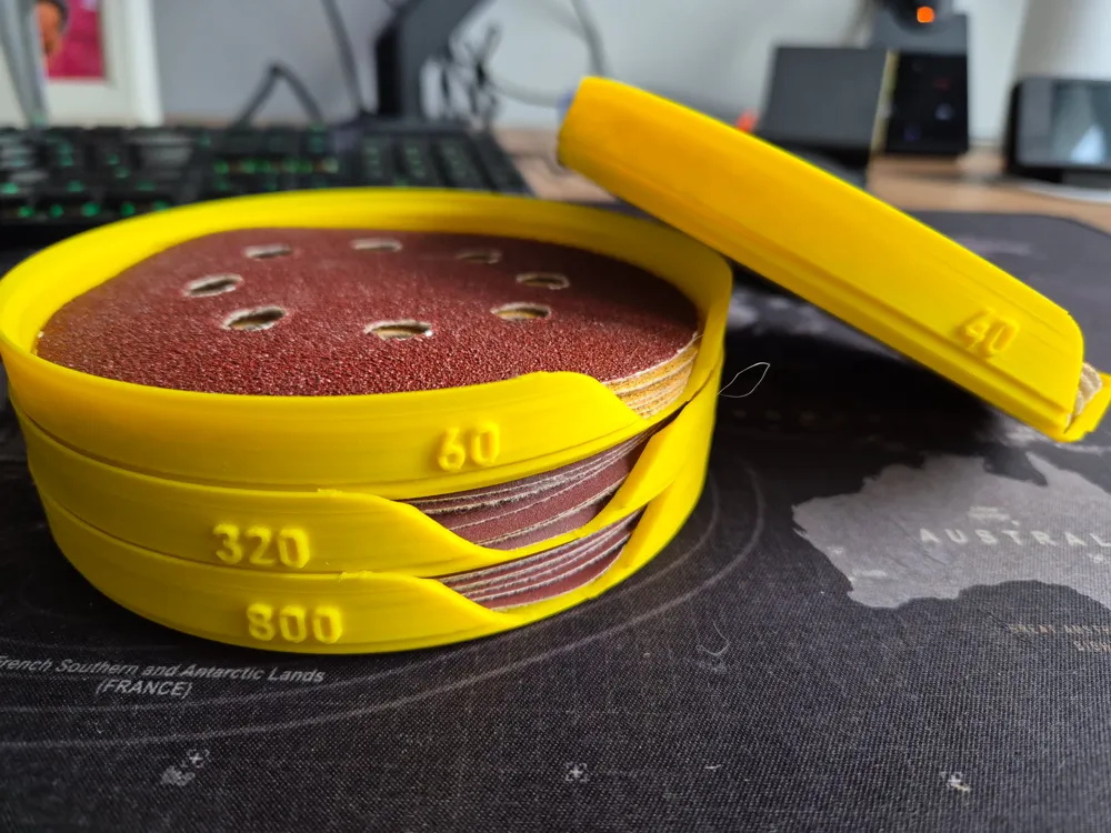 Stackable Sanding Paper Holder for 125/150mm Discs by BallyMcBallface ...