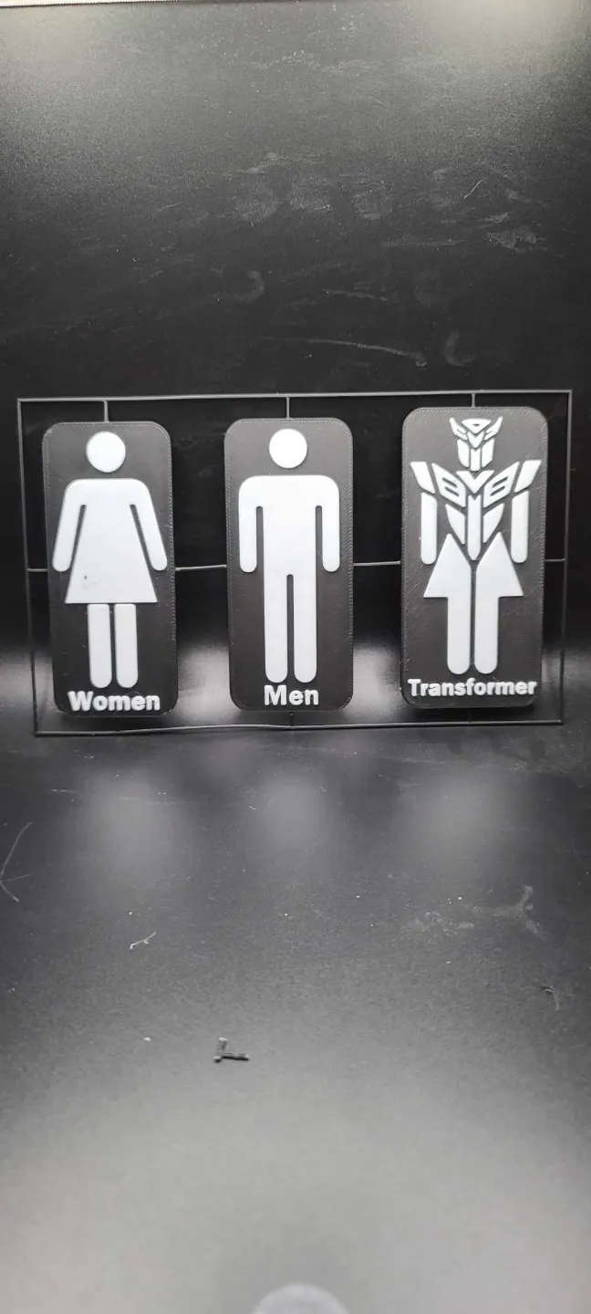 Bathroom Sign Kit Card edition by KenPrint3D - MakerWorld