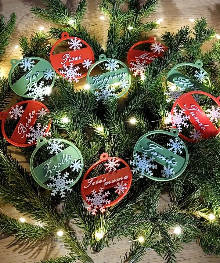 Snowflake name tag by Hooked Designs - MakerWorld