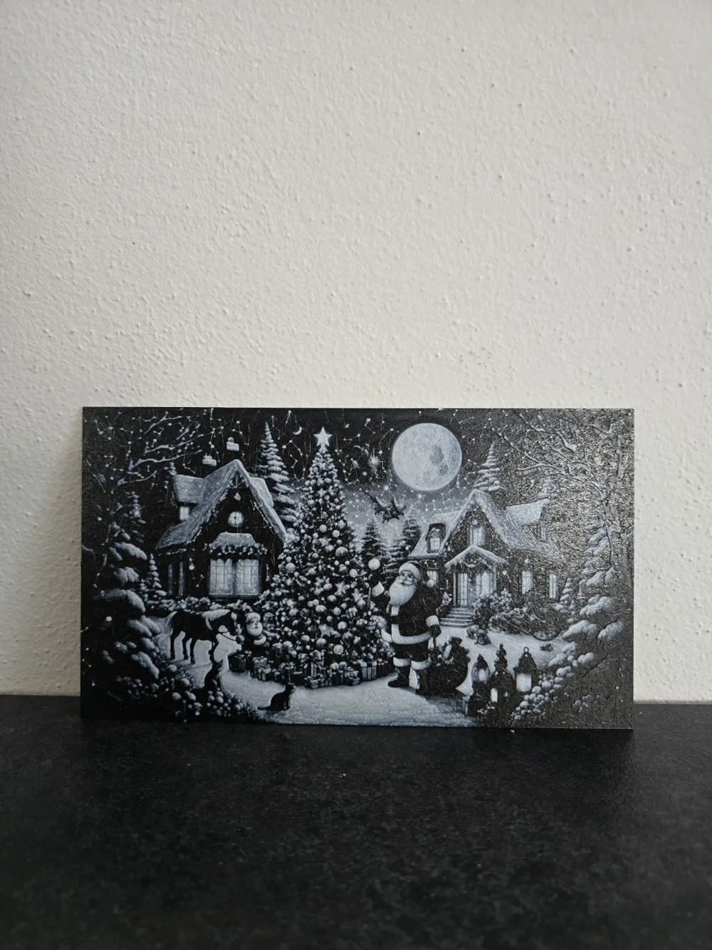 Christmas village with Santa - Hueforge 200x112 by 3Devil - MakerWorld