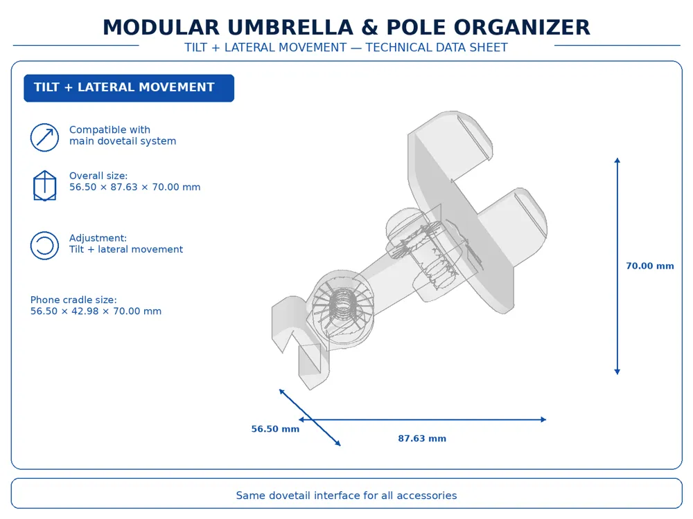 Soportes Modulares para Teléfono – Inclinación y Movimiento Lateral ...