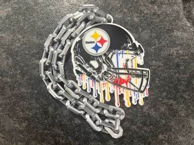 Pittsburgh Steelers Helmet Drip Hype Chain - Free 3D Print Model ...
