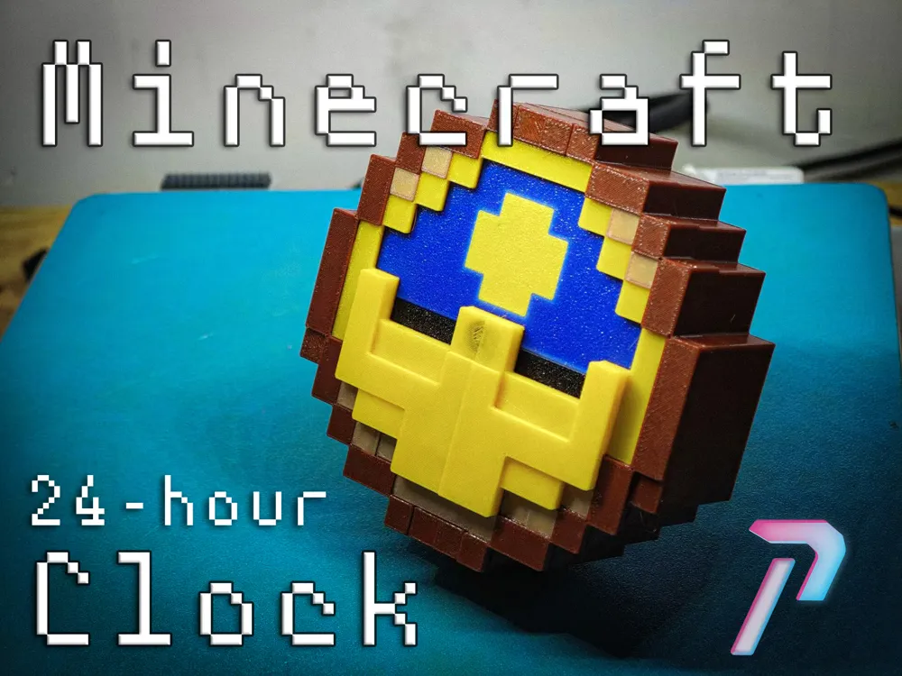 My World Clock Minecraft clock by Maintainer MakerWorld: Download Free ...