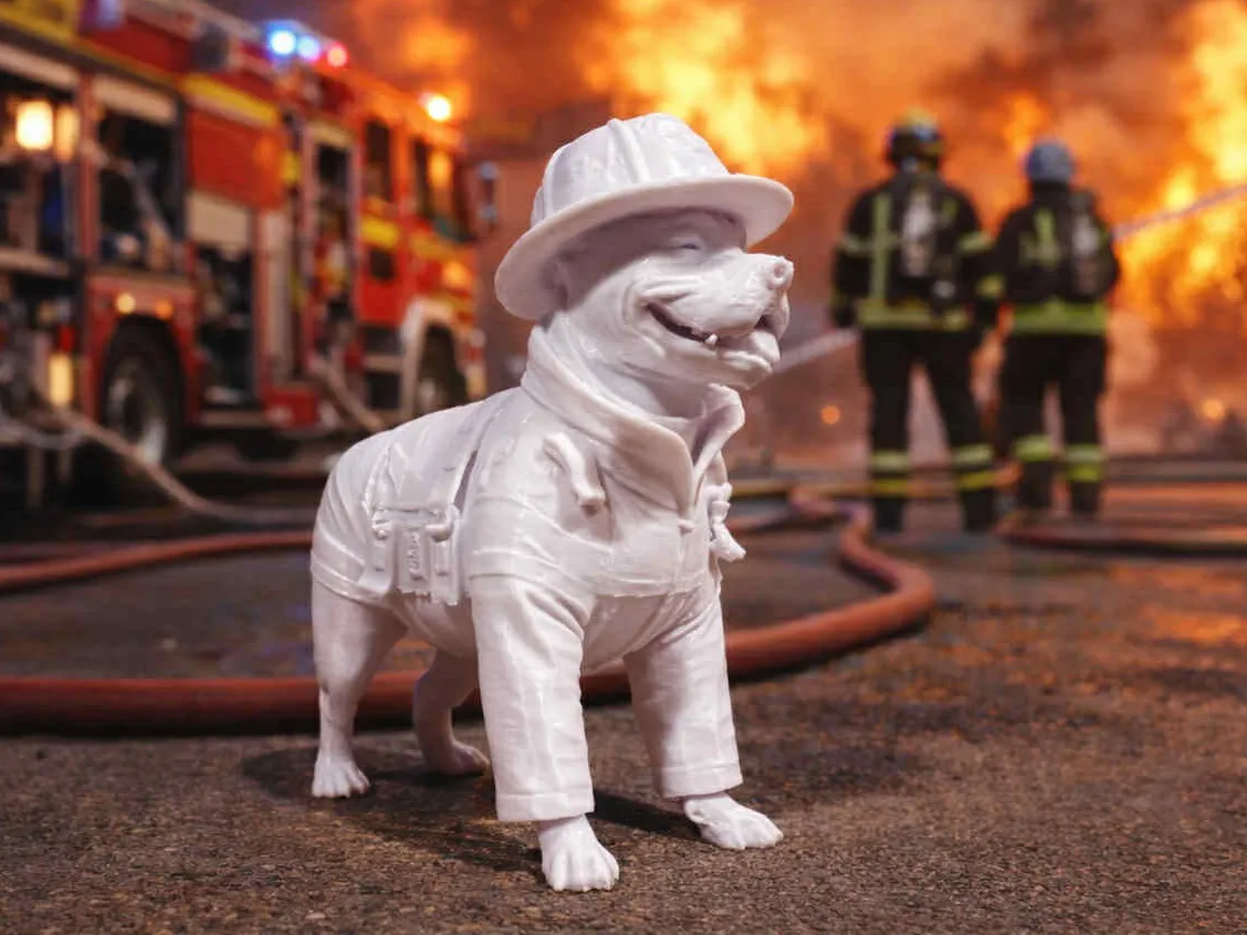 Feuerwehrmann American Pit Bull Terrier – Kostenloses 3D-Druckmodell ...