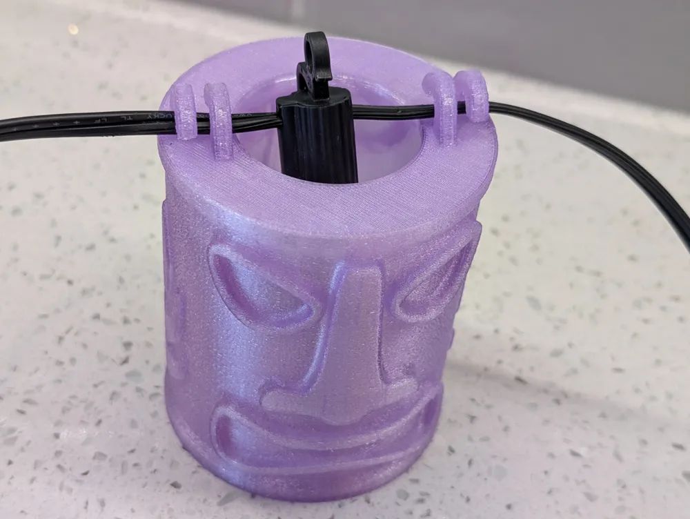 String Light Tiki Shades - Clip On Covers - Free 3D Print Model ...