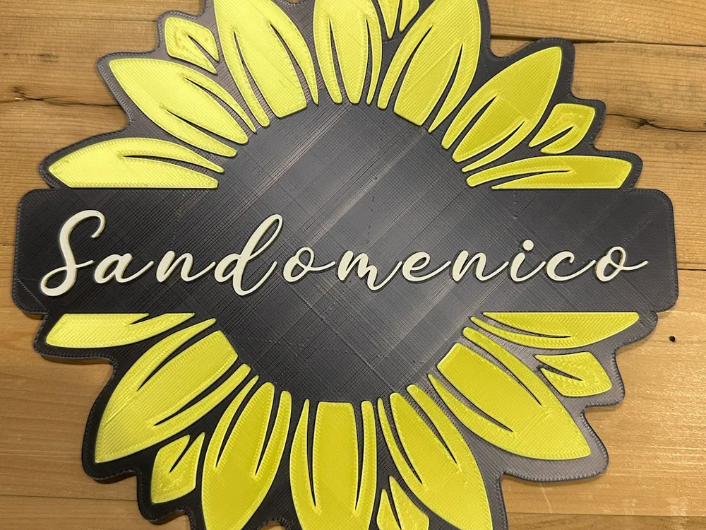 Sunflower Customizable Name Plate Door Wall Decor by tsandome ...