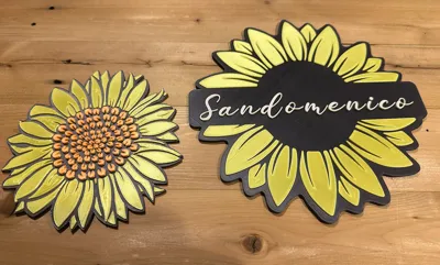 Sunflower Customizable Name Plate Door Wall Decor by tsandome ...