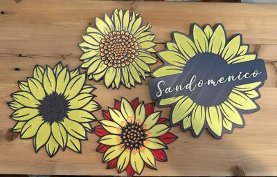 Sunflower Customizable Name Plate Door Wall Decor by tsandome ...