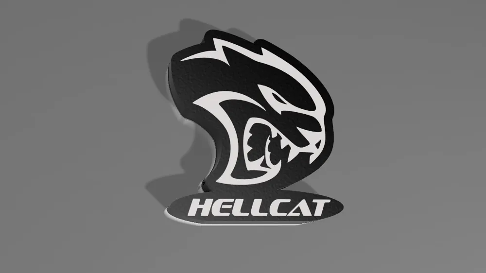 Hellcat Lightbox with Optional Stand by WhiteDevil56 - MakerWorld