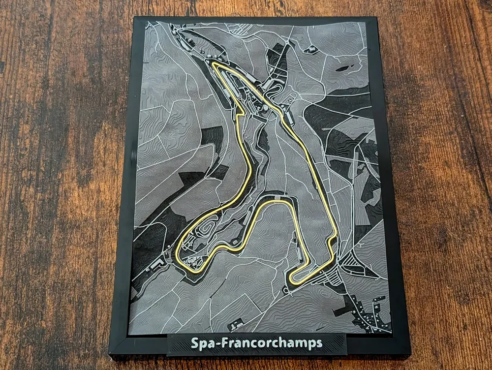 Spa-Francorchamps 3D Miniature v2 - Free 3D Print Model - MakerWorld