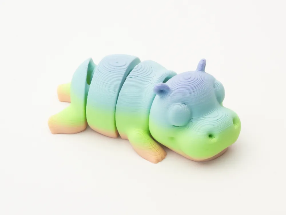 Mini Hippos - Articulated & Keychain - Free 3D Print Model - MakerWorld